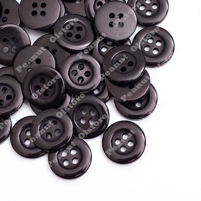 Jual ( 6 biji ) Kancing Seri JCB 1,5cm ( pilihan warna hitam , putih ...