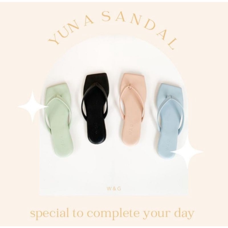 Jual Yuna Sandal Flat Wanita by W&G | Shopee Indonesia