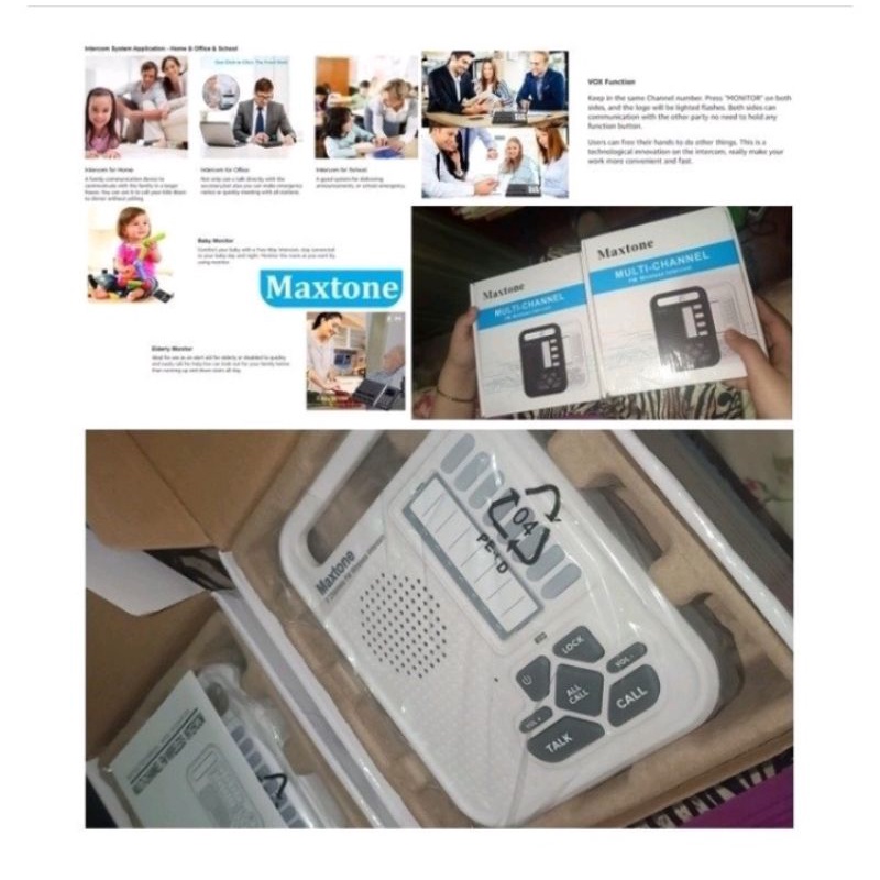Jual sepasang intercom interkom wireless wireles MAXTONE | Shopee Indonesia