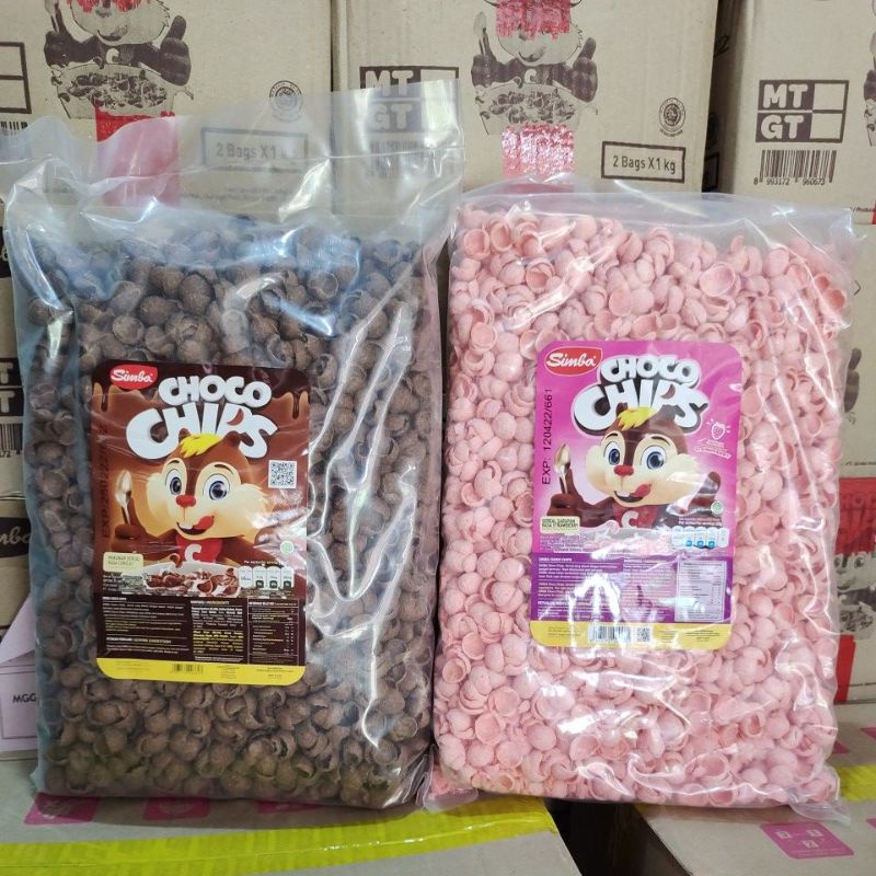Jual SIMBA SEREAL CHOCO CHIPS COKLAT STRAWBERRY (WAJIB ADD ON BUBBLE ...