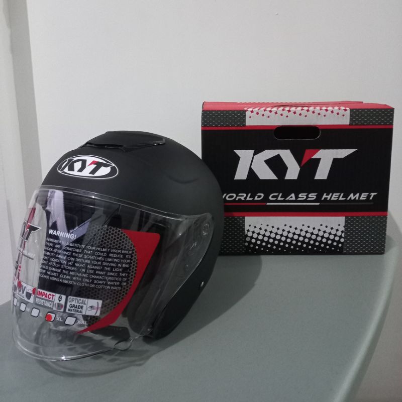 Jual KYT Kyoto Solid (White/Putih, Hitam Doff, Hitam Gloss/Kilat ...