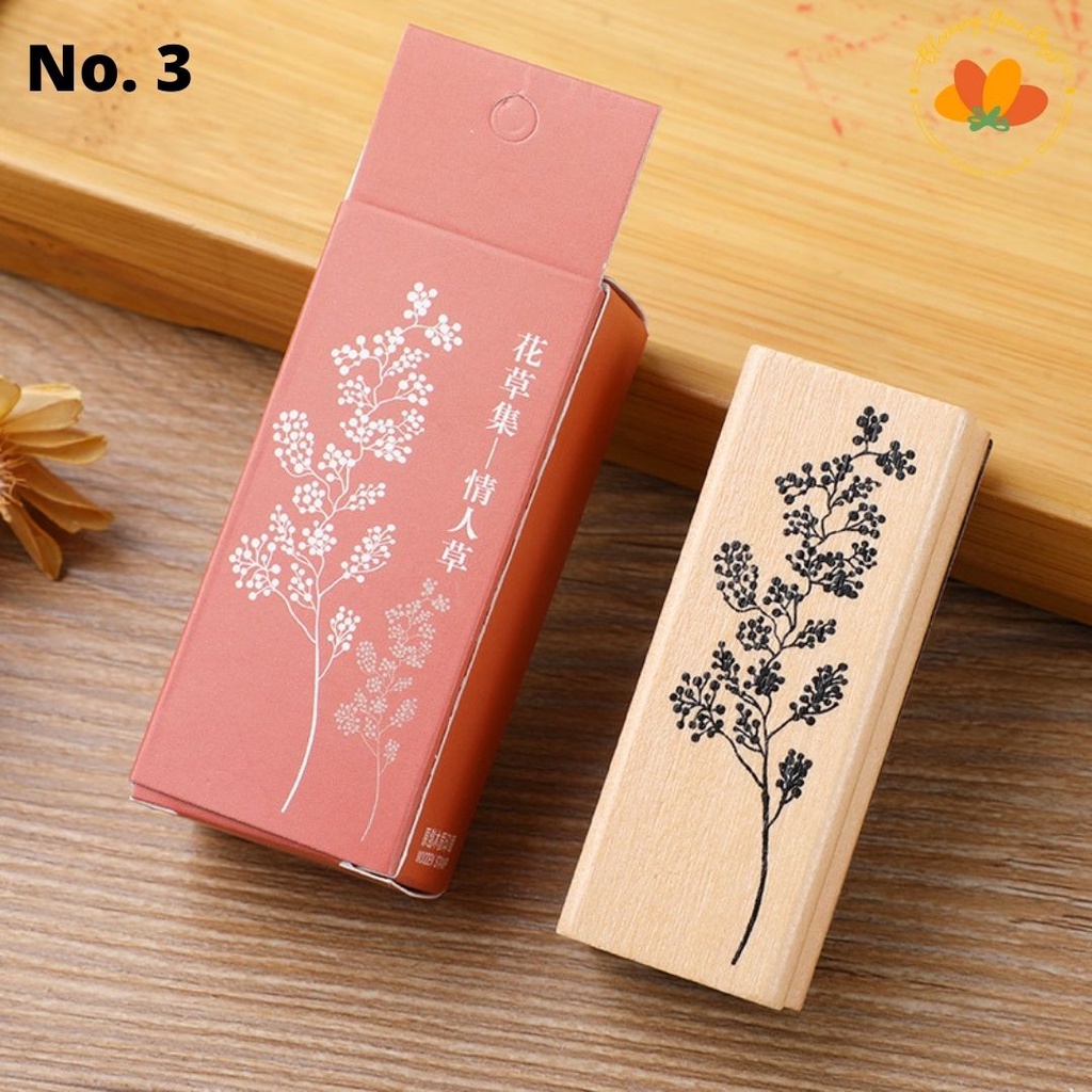 Jual Bloomingyourdays Stempel Kayu Motif Tanaman Vintage Kreatif Untuk ...