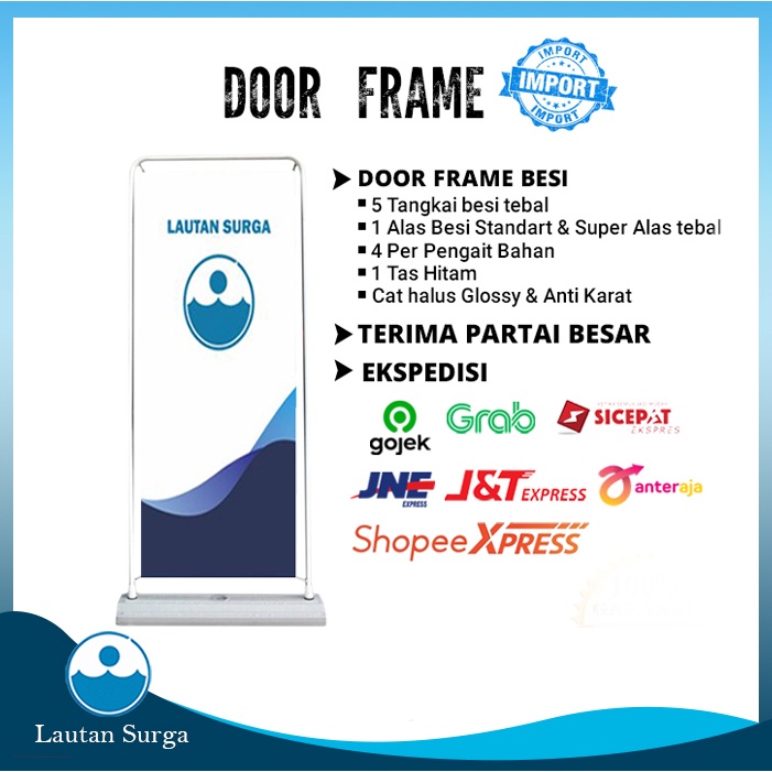 Jual Stand Banner Door Frame Banner 60x160 Cm Standing Doorframe ...