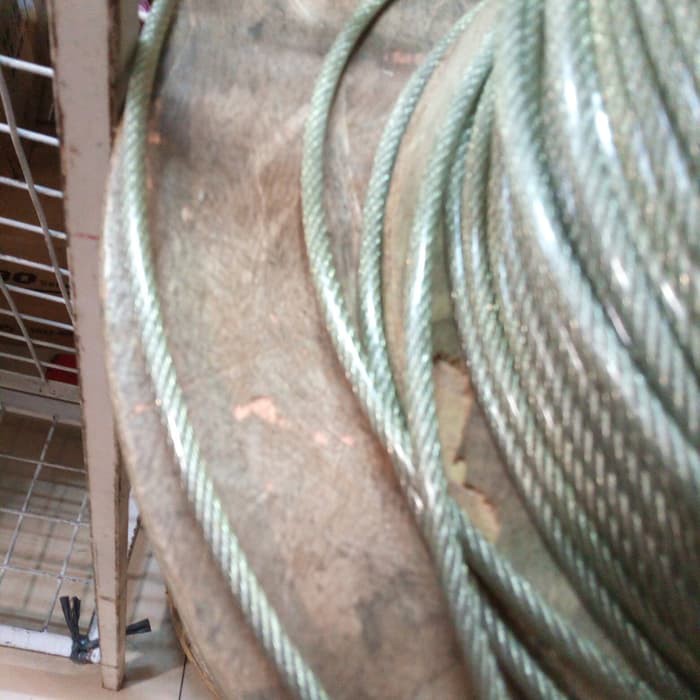 Jual Tali Kawat / Kabel Sling / Sling Wire 8mm / 6 - 8mm Galvanis Lapis ...