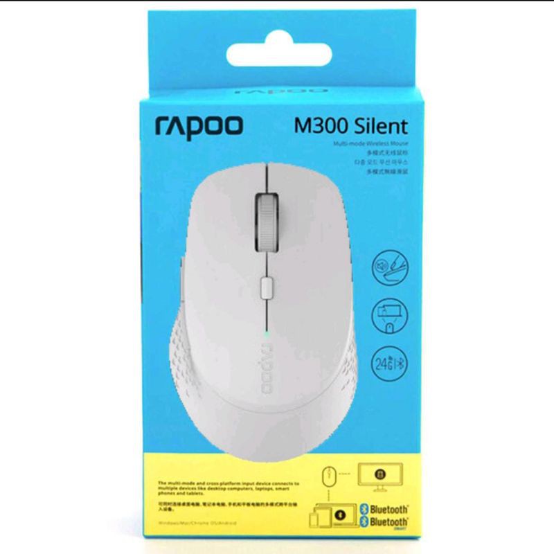 Jual RAPOO MOUSE WIRELESS M300 SILENT LIGHT GREY / M300-LG | Shopee Indonesia