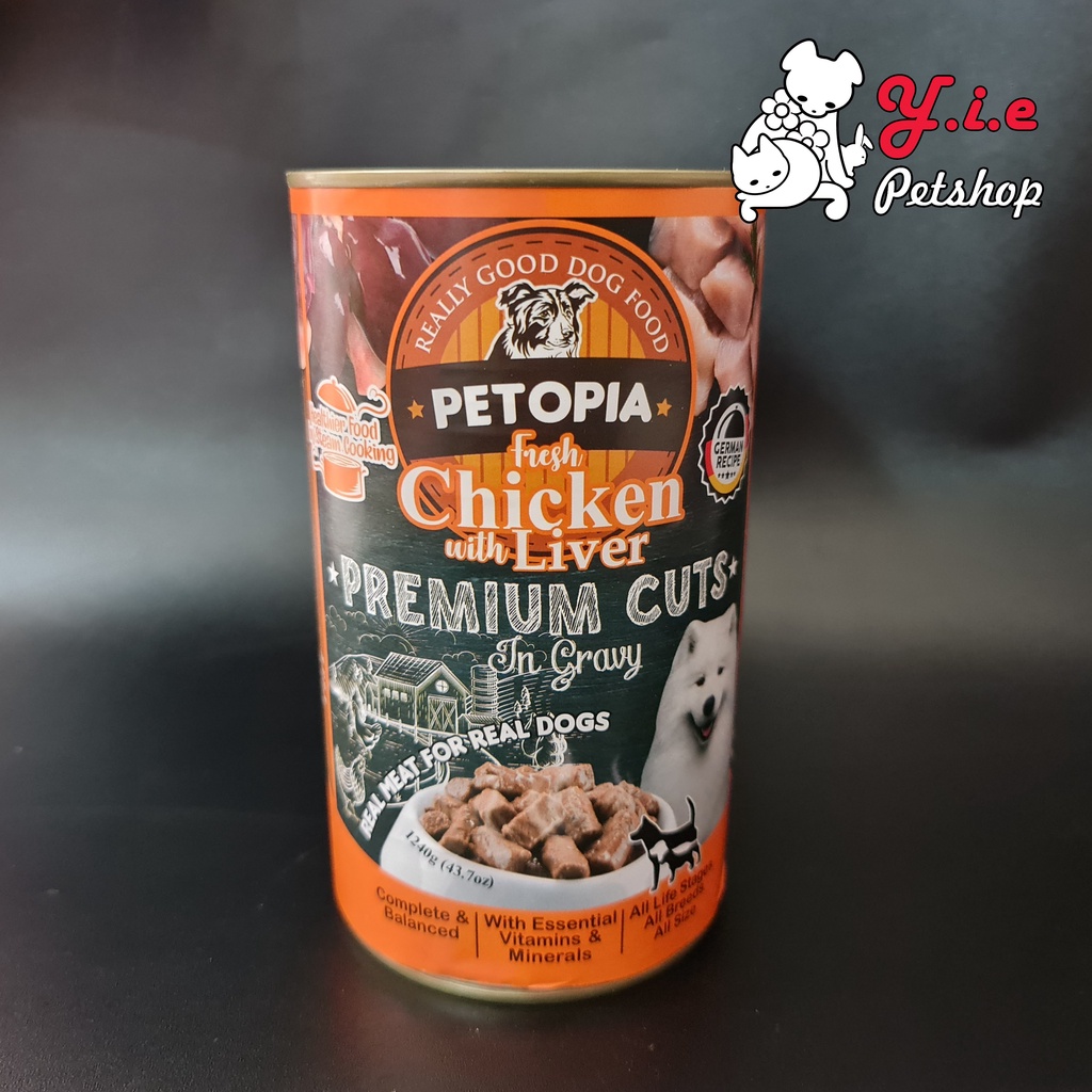 Jual PETOPIA Kaleng pakan basah anjing 1.24 KG | Shopee Indonesia