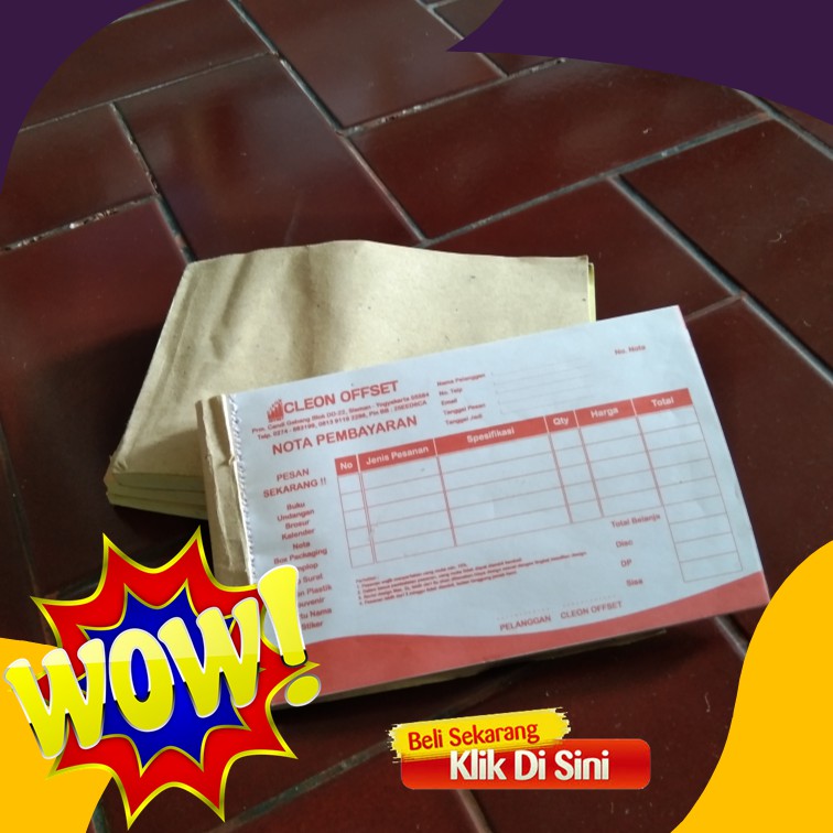 Jual Cetak Nota/Nota Custom/Nota Kontan/Nota Olshop/Nota Murah 1/4 ...