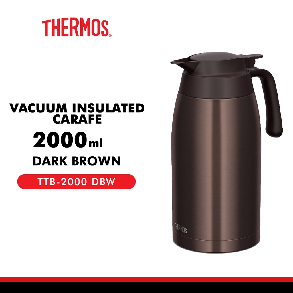 Jual Vacuum Insulated Carafe Dark Brown - 2000 ml TTB-2000 DBW) | Shopee Indonesia