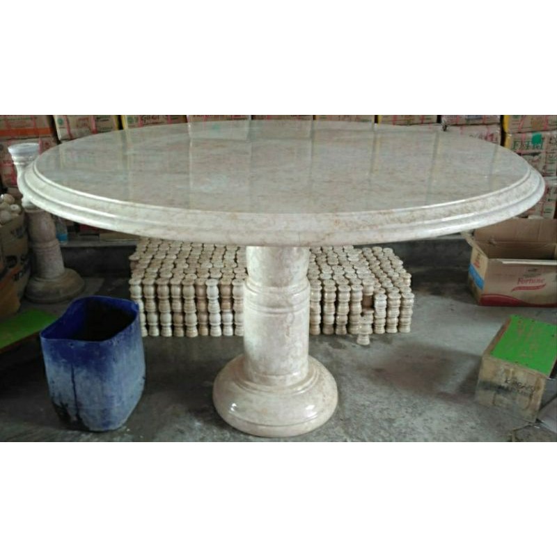 Jual Meja Batu Marmer Alam Bundar | Shopee Indonesia