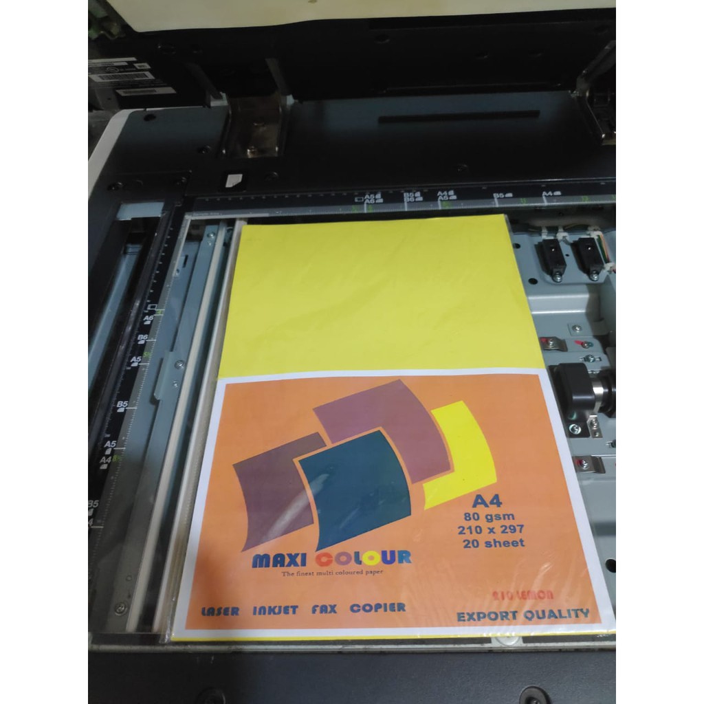 Jual Kertas HVS Warna Lemon A4 Maxi Colour 80gr isi 20 lembar | Shopee ...