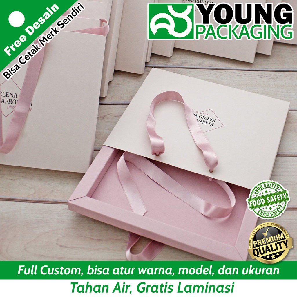 Jual Box Hijab Custom Packaging Hijab Box ANTI AIR Bisa Untuk PAKAIAN ...
