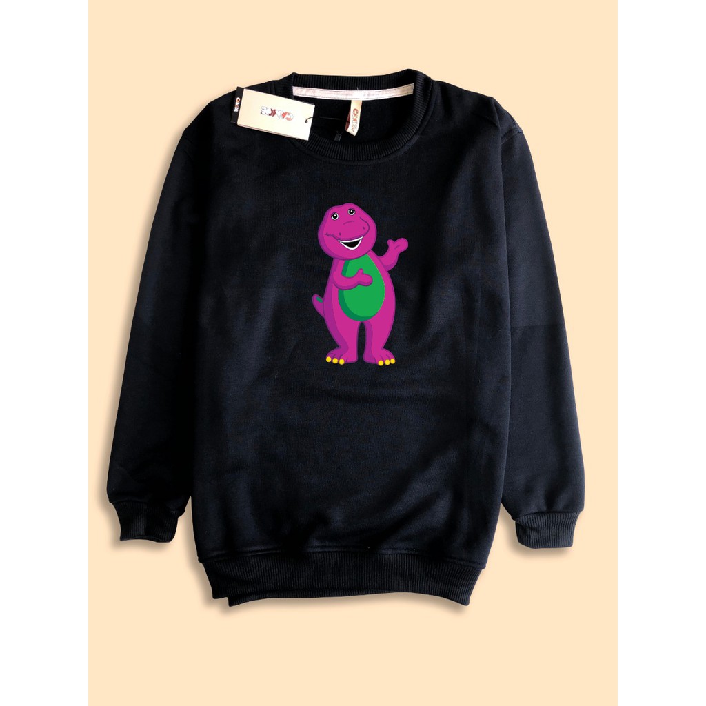 Jual Sweater sweatshirt Premium desain Barney kartun Ungu Purple ...