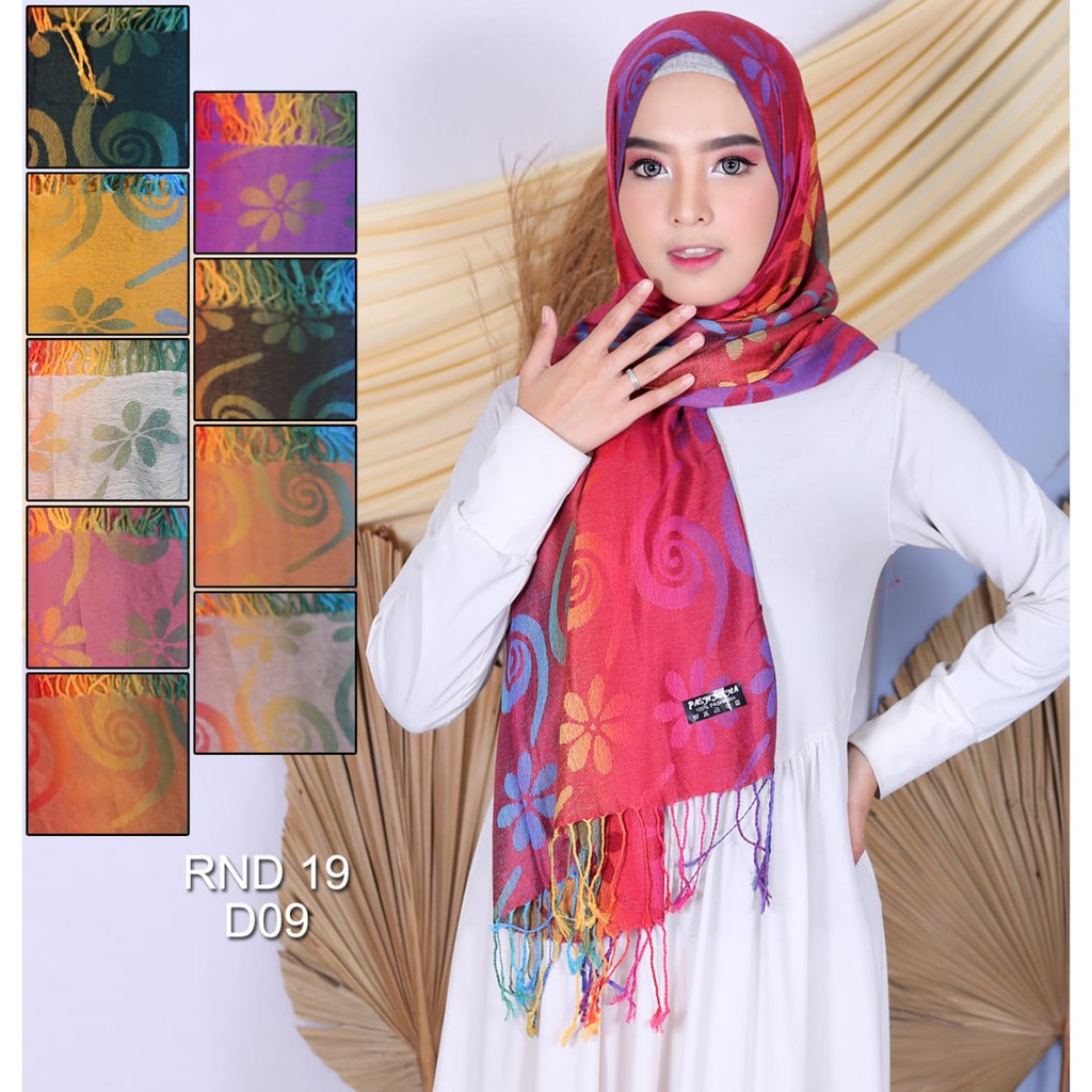 Jual [Ready] Pashmina Motif/Syal Wanita RND19 D Kualitas Import Terbaik dan Termurah | Shopee ...