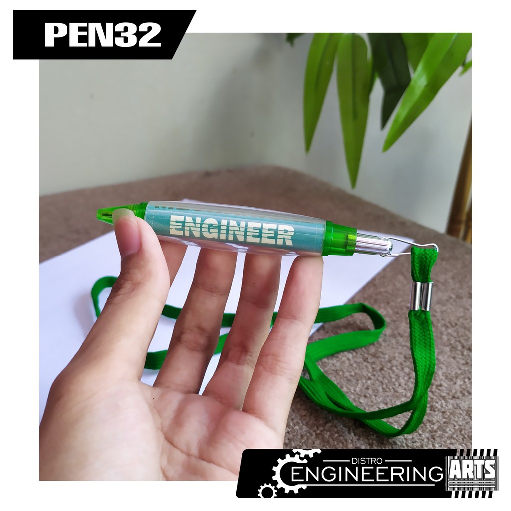 Jual Pulpen Kalung Hijau Full Sticker MECHANICAL ENGINEER Hard Work ...