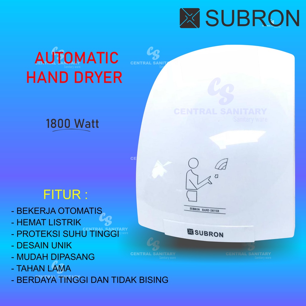 Jual Hand dryer / Pengering tangan otomatis SUBRON | Shopee Indonesia