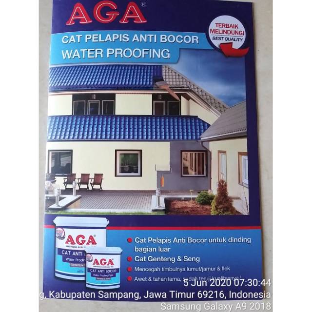 Jual AGA GENTENG 800 GRAM CAT WATERPROOFING / CAT GENTENG / CAT SENG ...