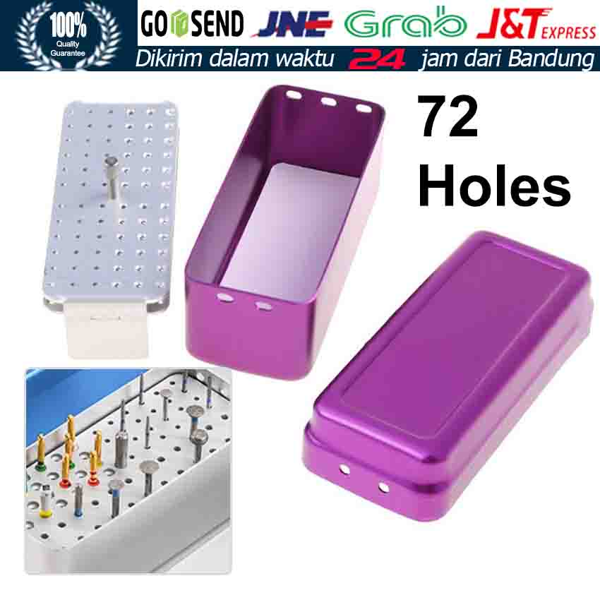 Jual Dental bur box kotak bur gigi highspeed / tempat bur high speed stainless 30 holes lubang ...