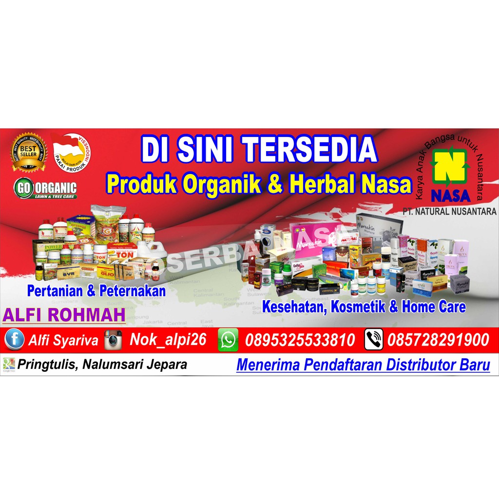 Jual Spanduk NASA Baner NASA MMT NASA Banner NASA 2 meter FREE DESAIN ...