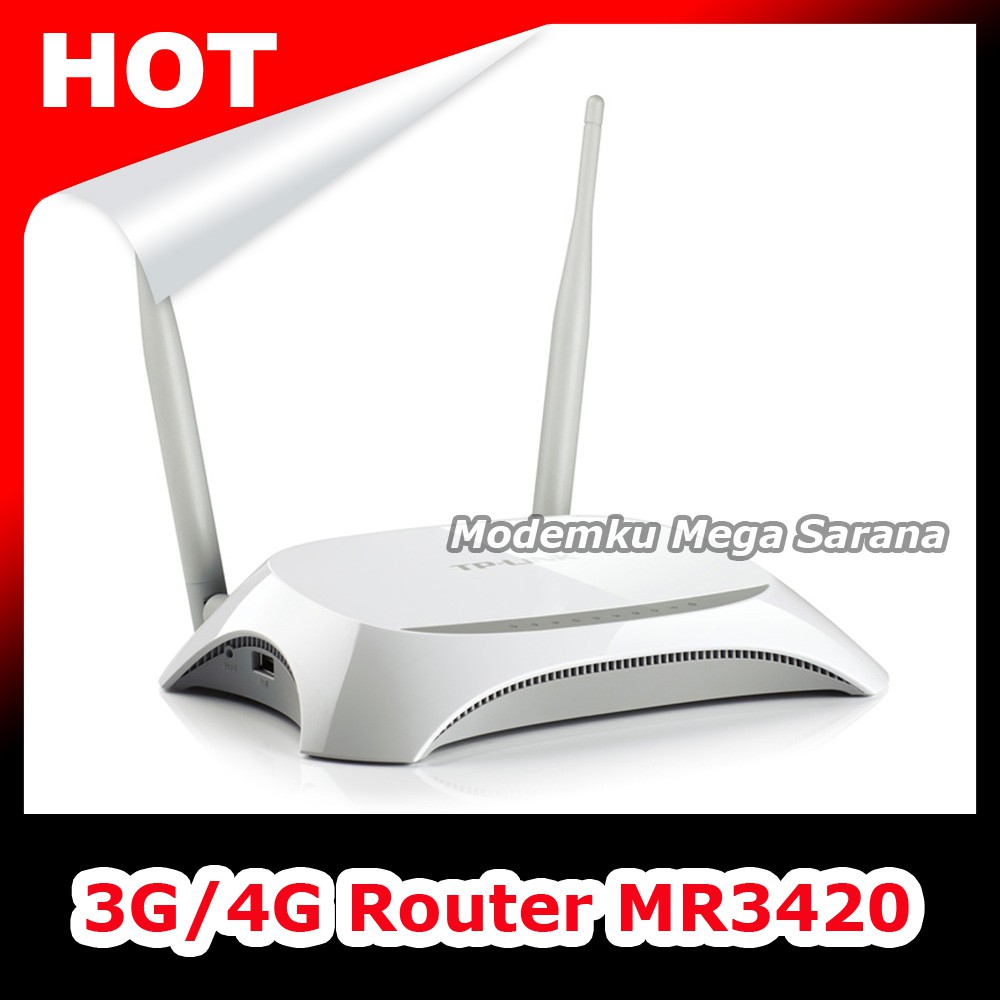 Jual 3G/4G Router TP-Link TL-MR3420 | Colok Modem Jadi Hotspot | Shopee ...