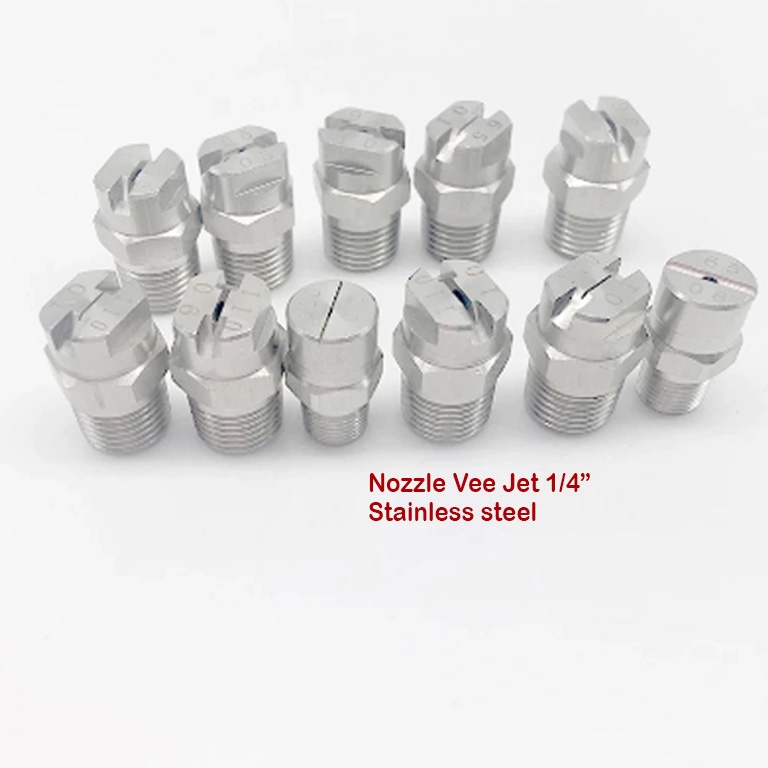 Jual Nozzle Spray Flat Fan Jet Model Vee Jet Stainless 1/4 - 45 | Shopee Indonesia