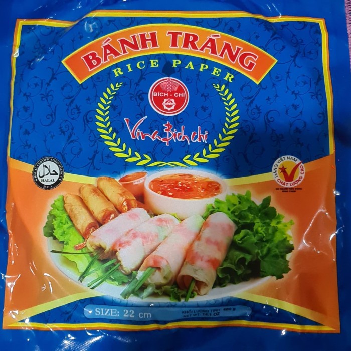 Jual Vina Bich Chi Banh Trang Rice Papers Blue 22 cm 400 gr | Shopee ...