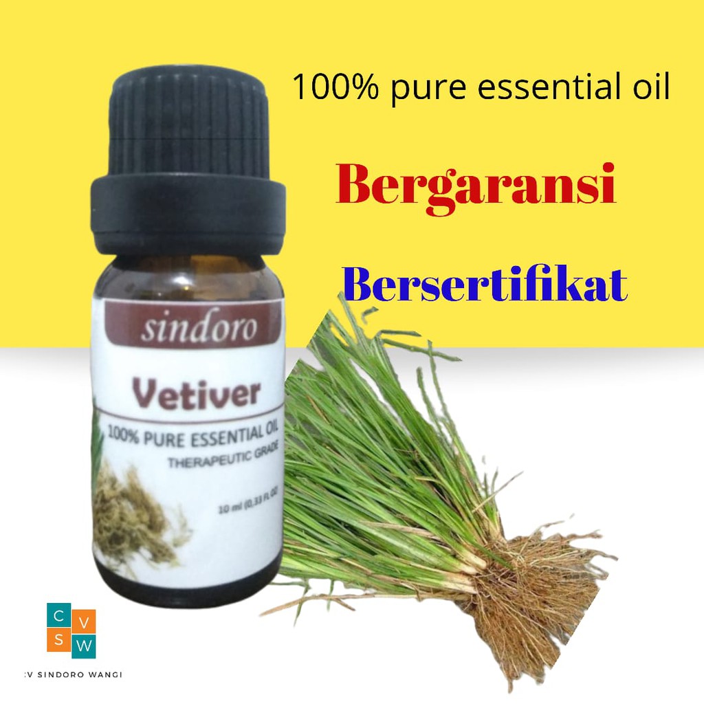 Jual VETIVER OIL / MINYAK AKAR WANGI/AROMATHERAPY/ AROMA TERAPI ...