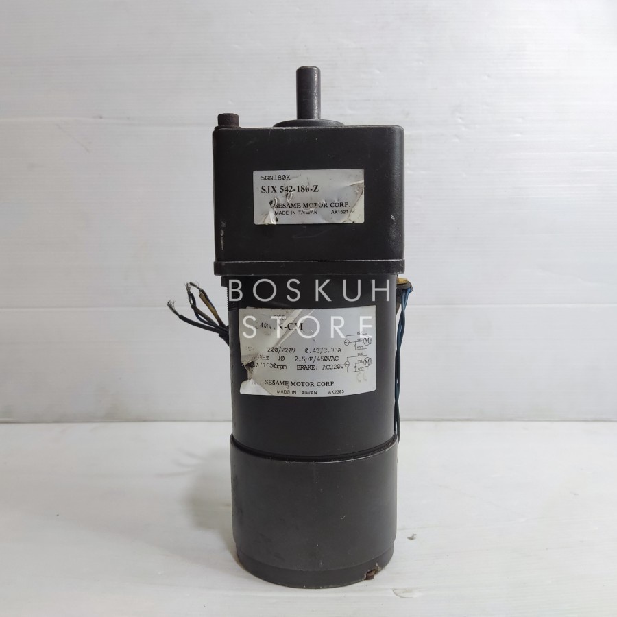 Jual Ac Brake Motor Gearbox 40W 1:180 220V 9 RPM | Shopee Indonesia