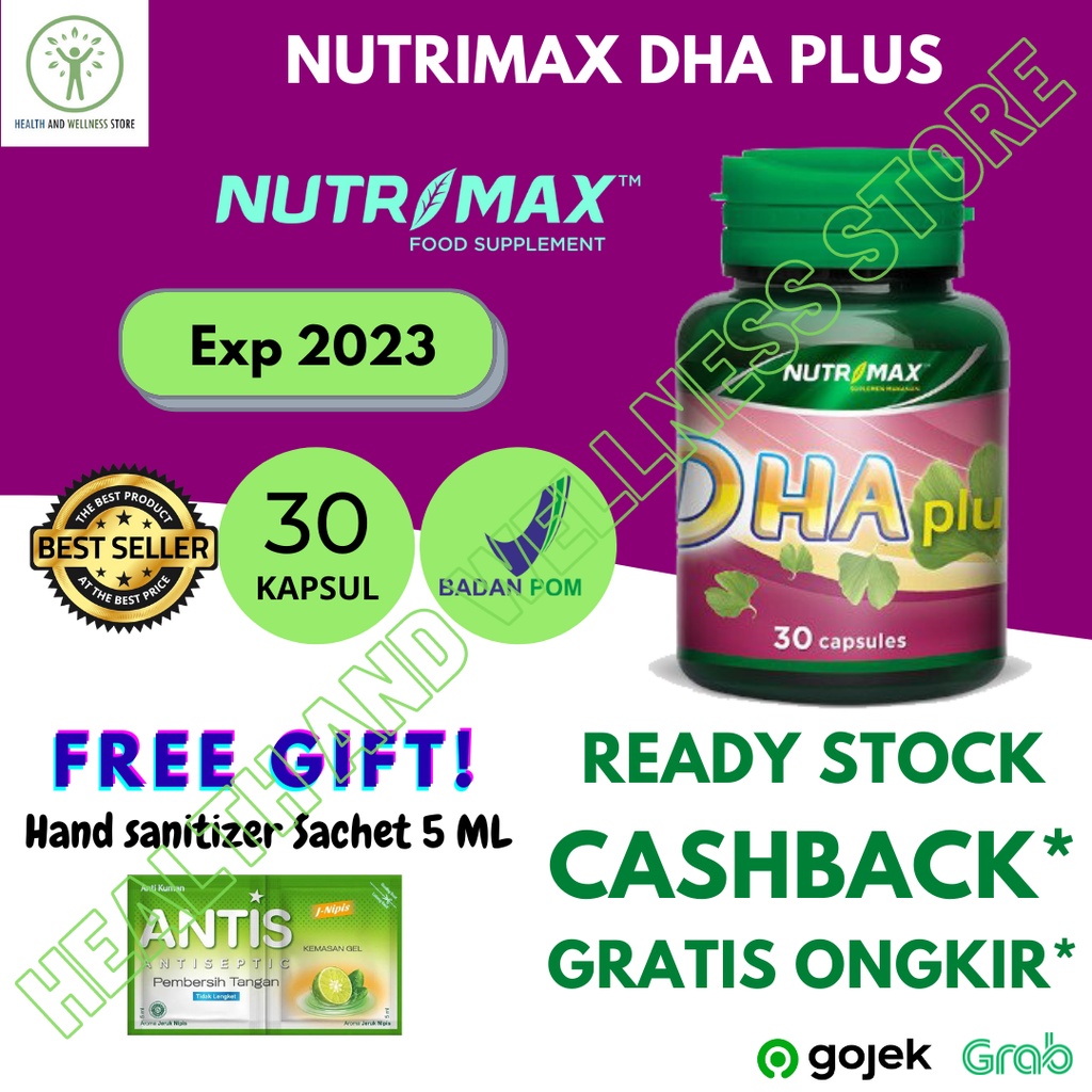 Jual NUTRIMAX DHA PLUS 30 KAPSUL VITAMIN PENAMBAH DAYA INGAT OTAK | Shopee Indonesia