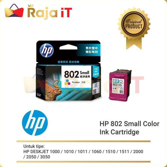 Jual Hp Catridge 802 Small Tri Color Original Tinta Ink - Murah ...