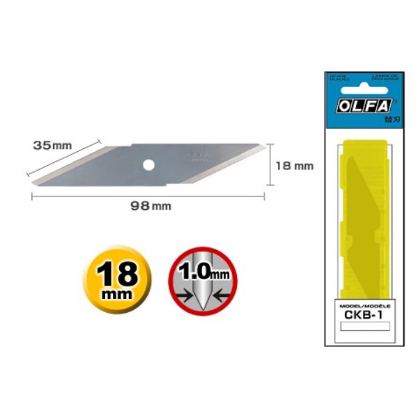 Jual OLFA CKB-1 Refill Pisau Cutter (2pcs/pack) Craft Knife Spare Blade For CK-1 | Shopee Indonesia