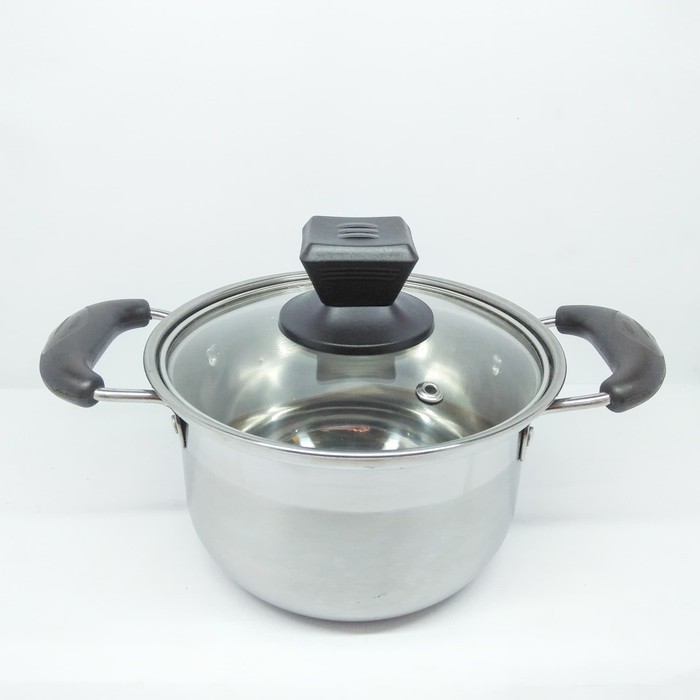 Jual panci soup high pot 16cm stainless tebal / panci sup soup pot high ...