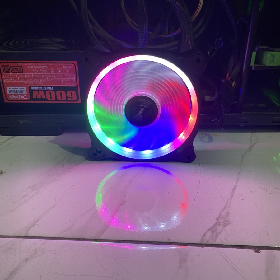 Jual FAN CASING POWER UP LOOP RGB Fan Casing 12CM Single RING LED Fan ...