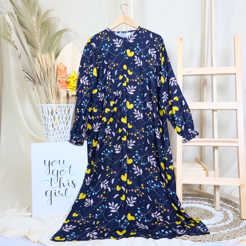 Jual daster long lengan panjang jumbo semata kaki ld 120 cm | Shopee Indonesia