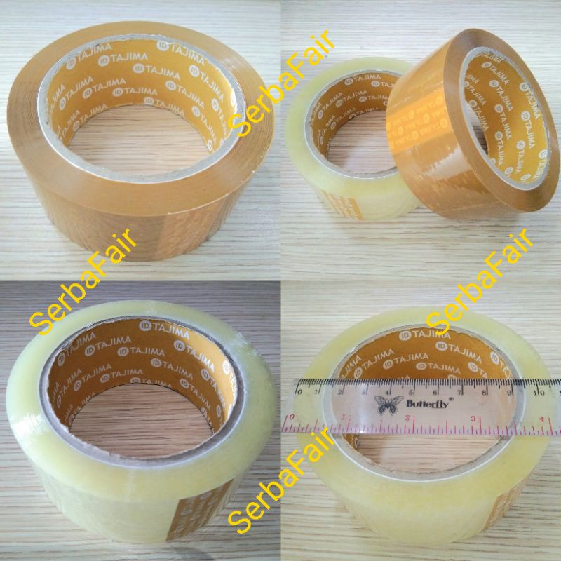 Jual Lakban Bening Coklat 2 Inch (45mm) 100 Yards Tajima Yellow Core | Shopee Indonesia