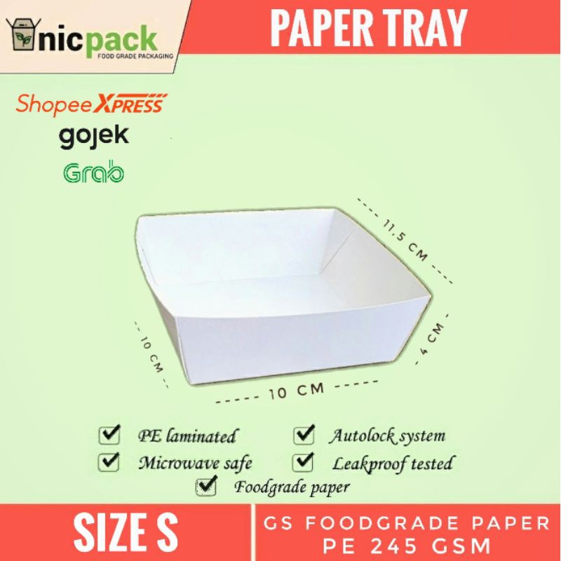 Jual 50 pcs - Paper Food Tray | Shopee Indonesia