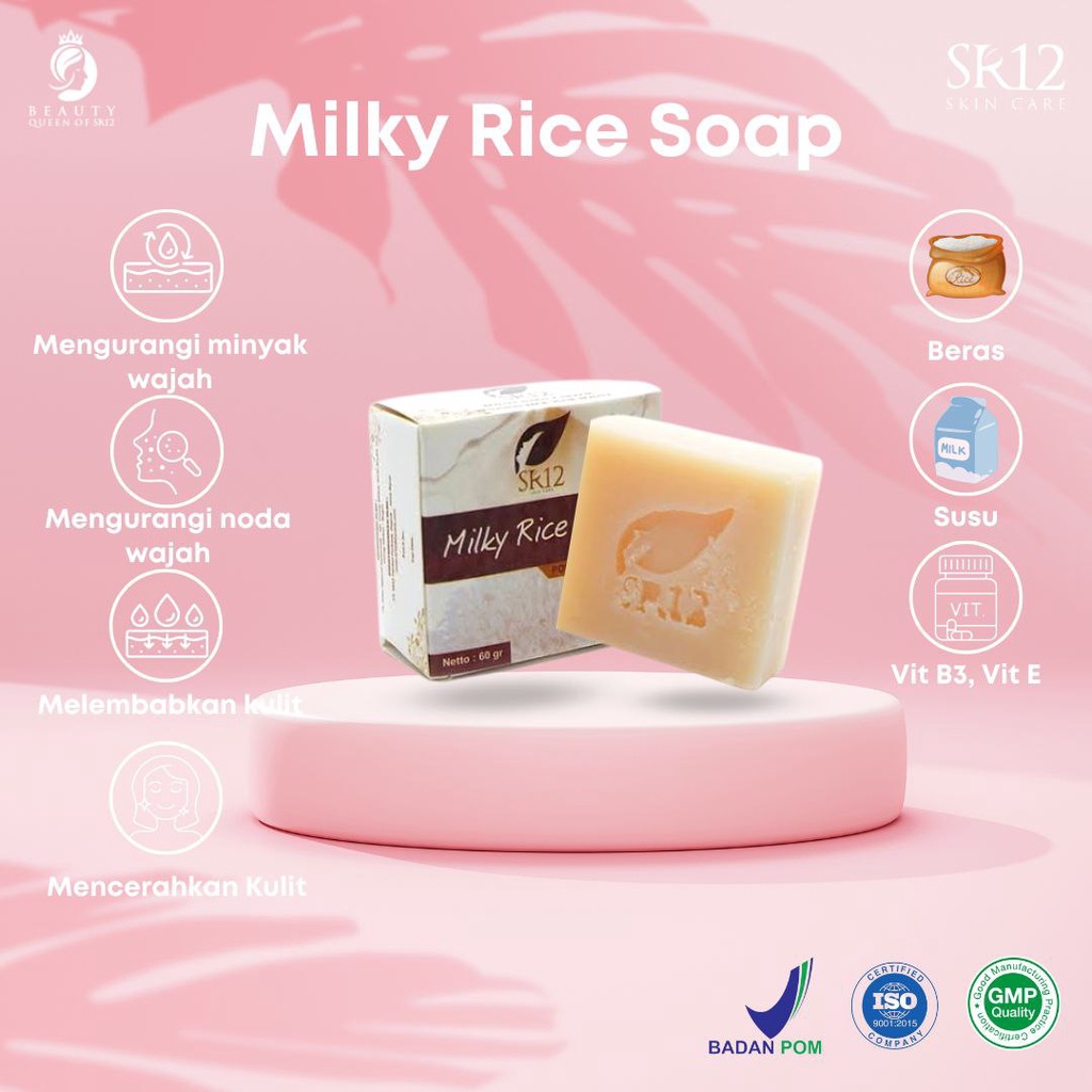 Jual Milky Rice Soap SR12 Sabun Beras Susu BPOM Perawatan Wajah dan ...