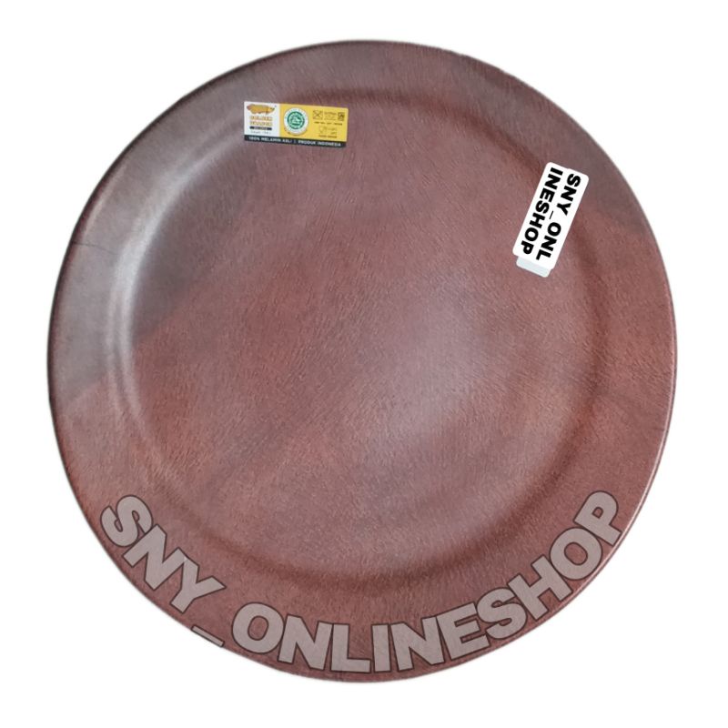 Jual Piring Bulat Model Kayu 9 inch / 9 inci Golden Dragon - PST101 ...