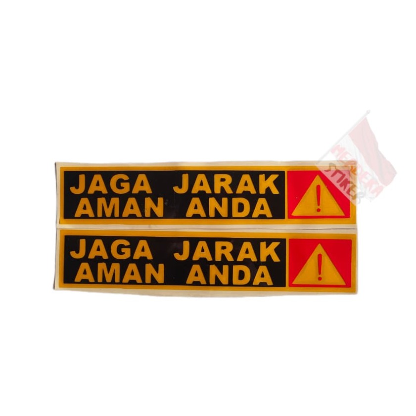 Jual Emblem Sticker / Stiker Jaga Jarak Aman Anda (Reflective) | Shopee ...