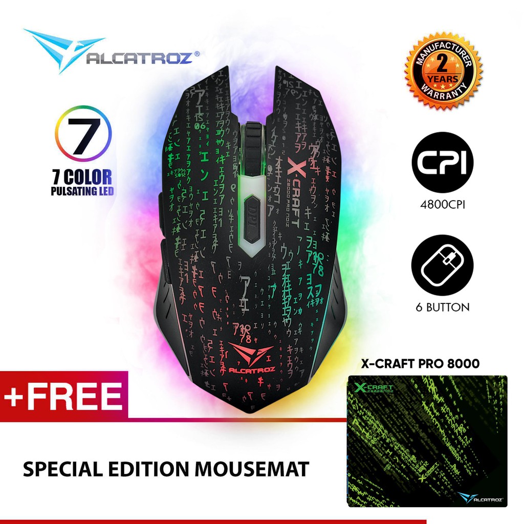 Jual Alcatroz X-craft Pro Noiz Z8000 Gaming Mouse | Armaggeddon Xcraft ...
