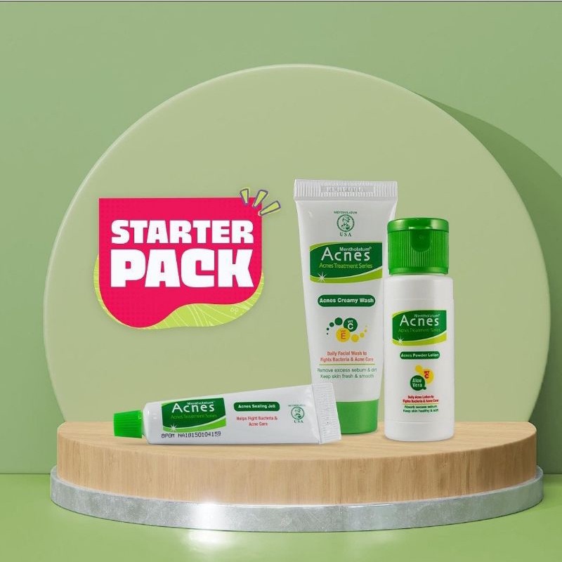 Jual ACNES Starter Pack Acne Treatment Series 3 in 1 -Acnes Creamy Wash ...