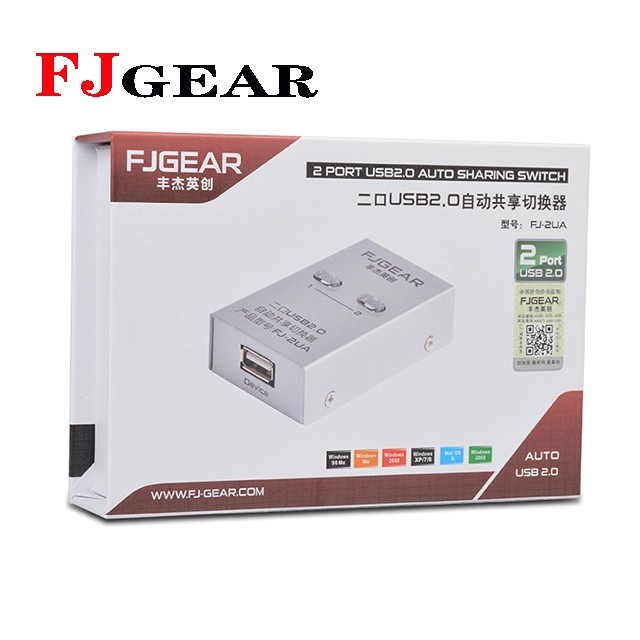 Jual USB Auto Switch Printer 2 Port FJGear FJ-2UA Auto Sharing Switch | Shopee Indonesia
