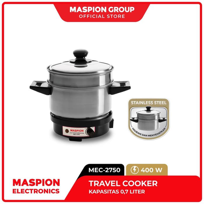 Jual Maspion Multi Elektrik cooker MEC 2750 Stainless Steel Pan 0,7 ...