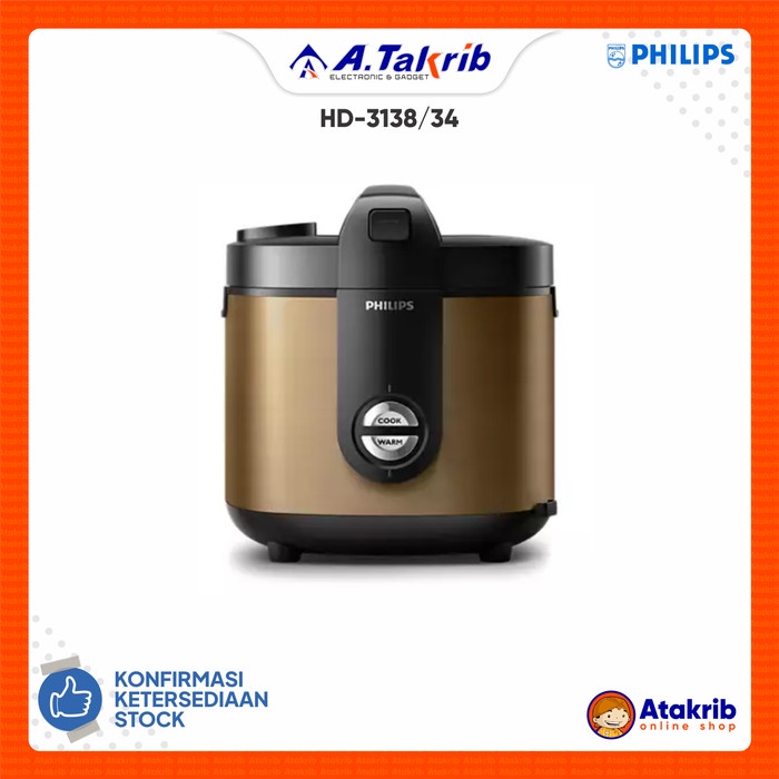 Jual PHILIPS RICE COOKER HD-3138/34 Kapasitas 2 Liter | Shopee Indonesia