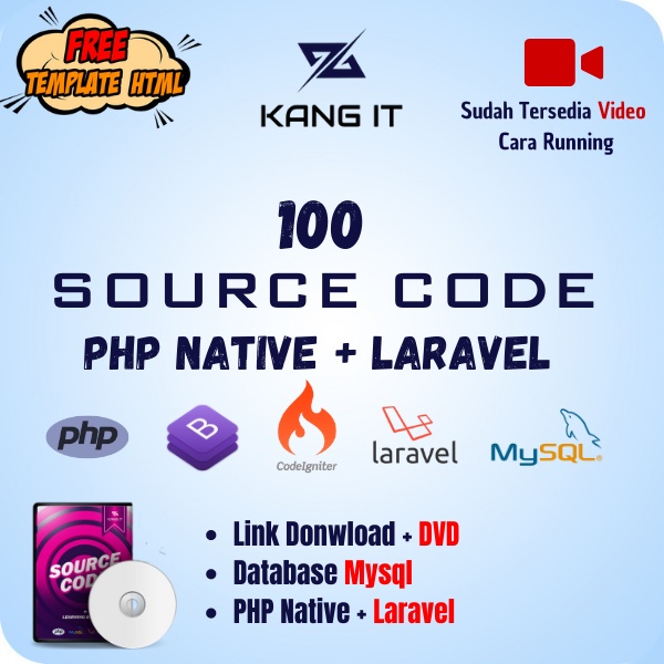 Jual 100 Source Code Program Sistem Informasi Php Native And Framework Laravel Aplikasi Berbasis
