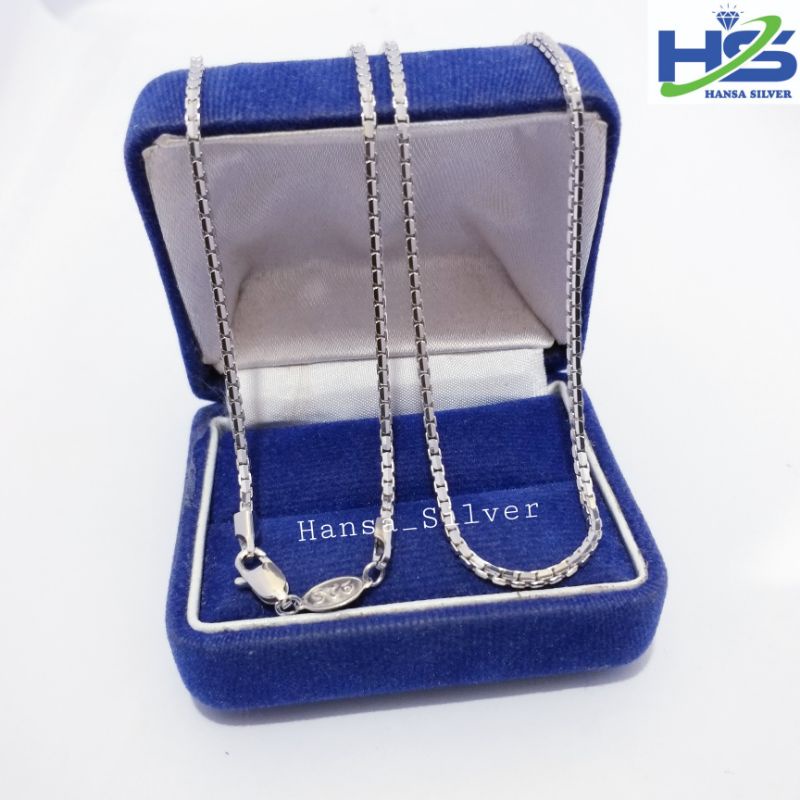 Jual Kalung Perak Silver Asli 925 Lapis Emas Putih Kualitas Super Italy ...