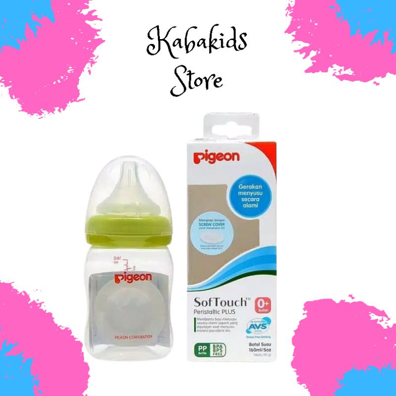 Jual Pigeon Botol Wide Neck Box 160 ml Peristaltic Plus Nipple | Shopee Indonesia