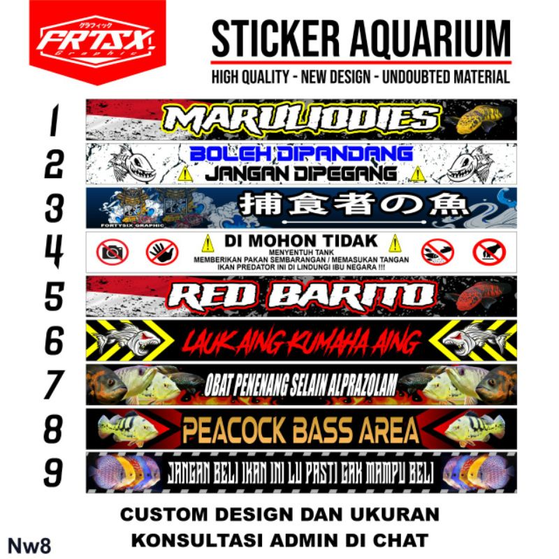 Jual Stiker Aquarium | Stiker Channa | Stiker ikan predator | stiker ...