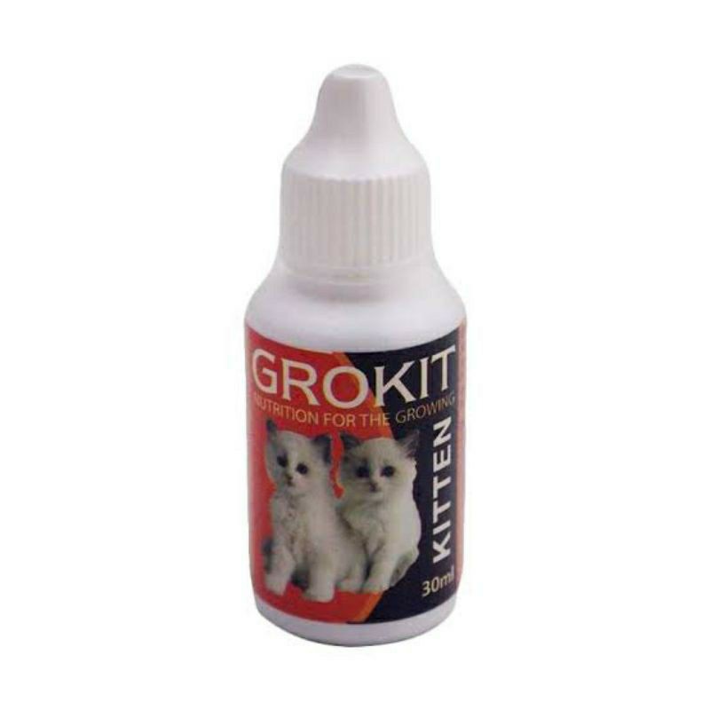 Jual Grokit 30ml Vitamin Pertumbuhan Anak Kucing Kitten | Shopee Indonesia