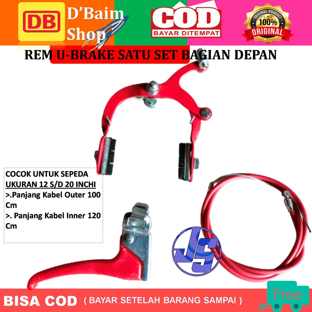 Jual Rem capit Sepeda Rem Kalipper Rem U Brake Sepeda Ukuran 12-20 ...