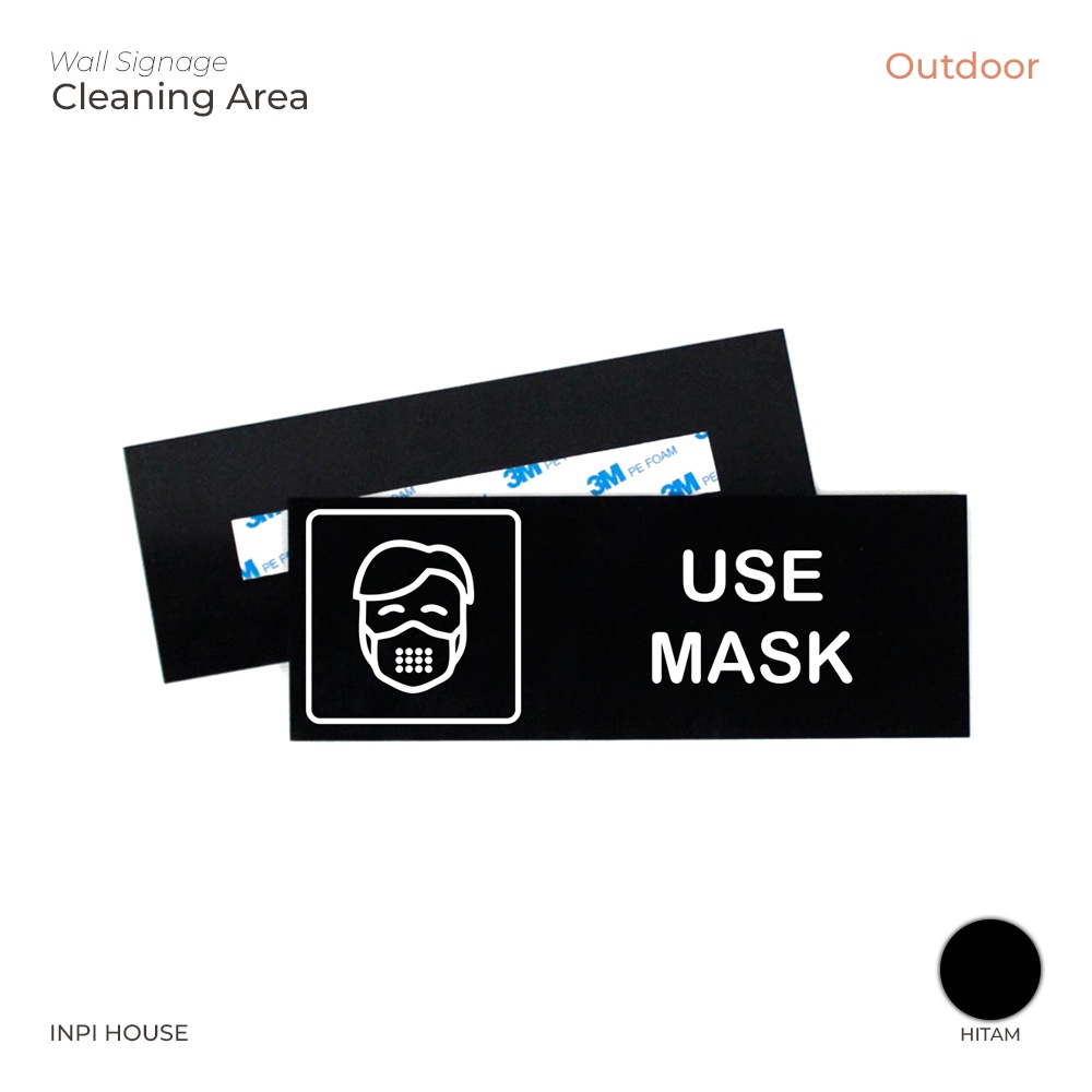 Jual INPI HOUSE Signage: Use a Mask - Papan Tanda Wajib Pakai Masker ...